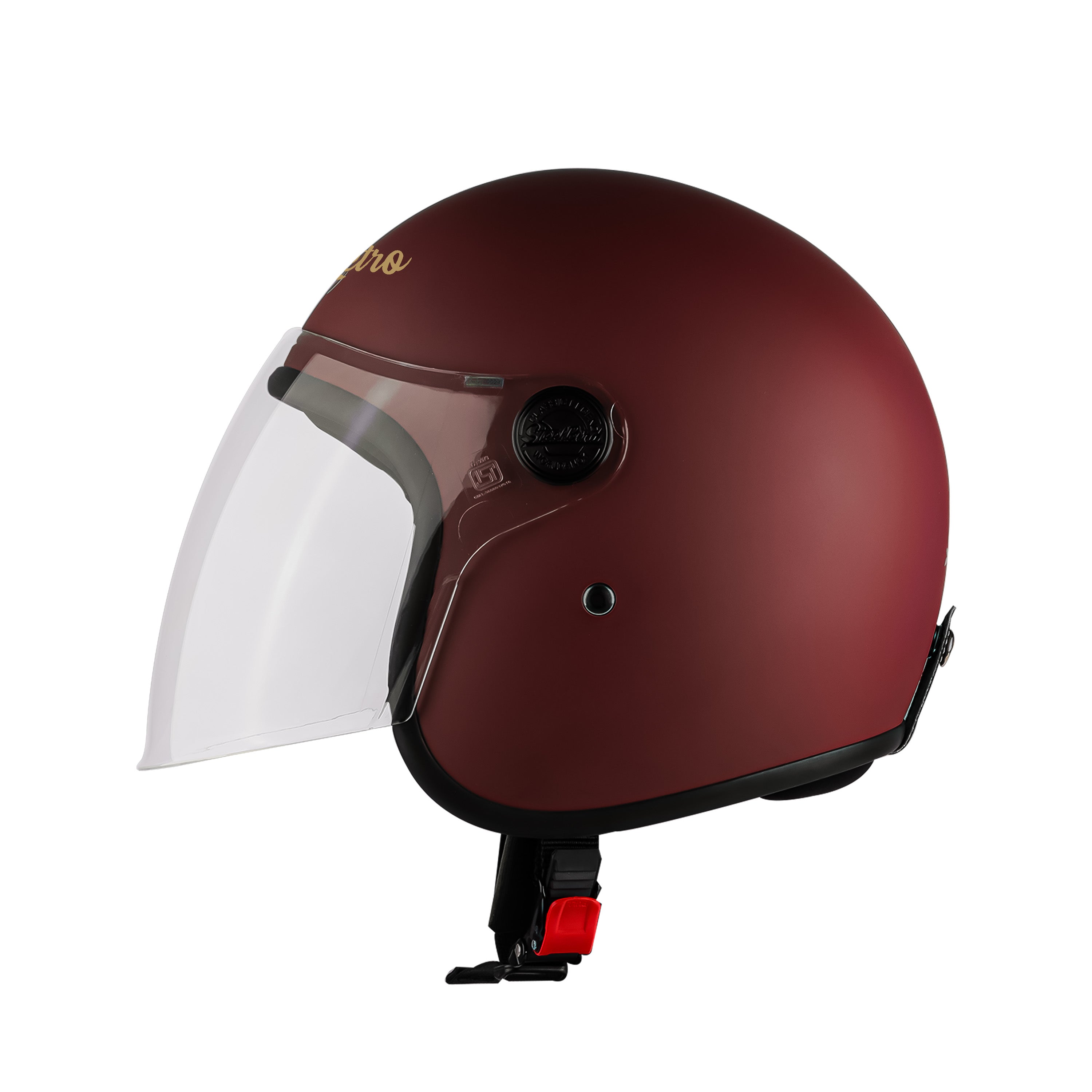 Steelbird SBH-56 Retro ISI Certified Open Face Helmet for Men and Wome ...